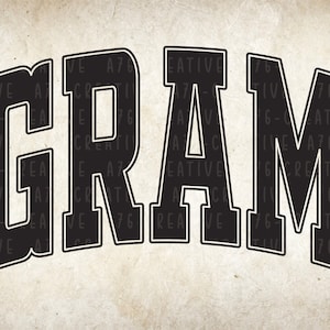 Retro Gram Png Svg, Gradma Png, Vintage Gram Varsity Sublimation Shirt ...
