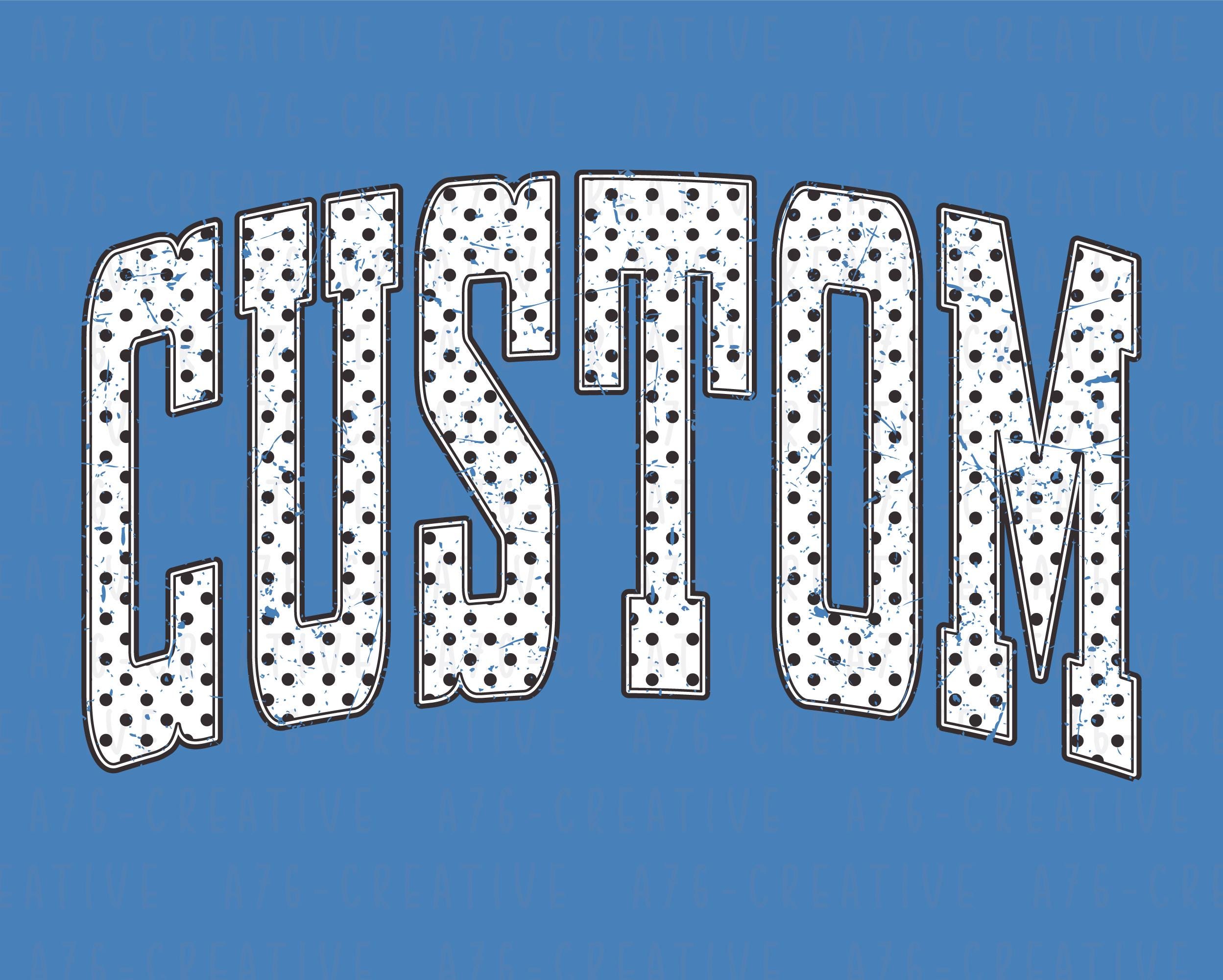 Custom Polka Dot Wording: Personalized Wording Polka Dot Print (SVG ...