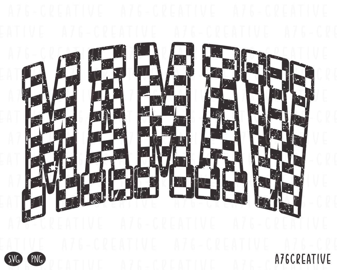 Retro Checkered Mamaw PNG SVG: Vintage Shirt Design (digital Download ...