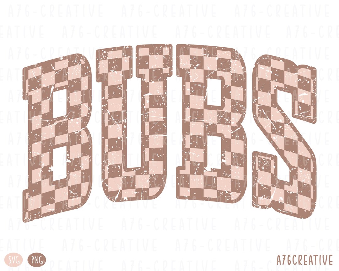Checkered Bubs Brother SVG PNG, Retro Sublimation (digital Download) - Etsy
