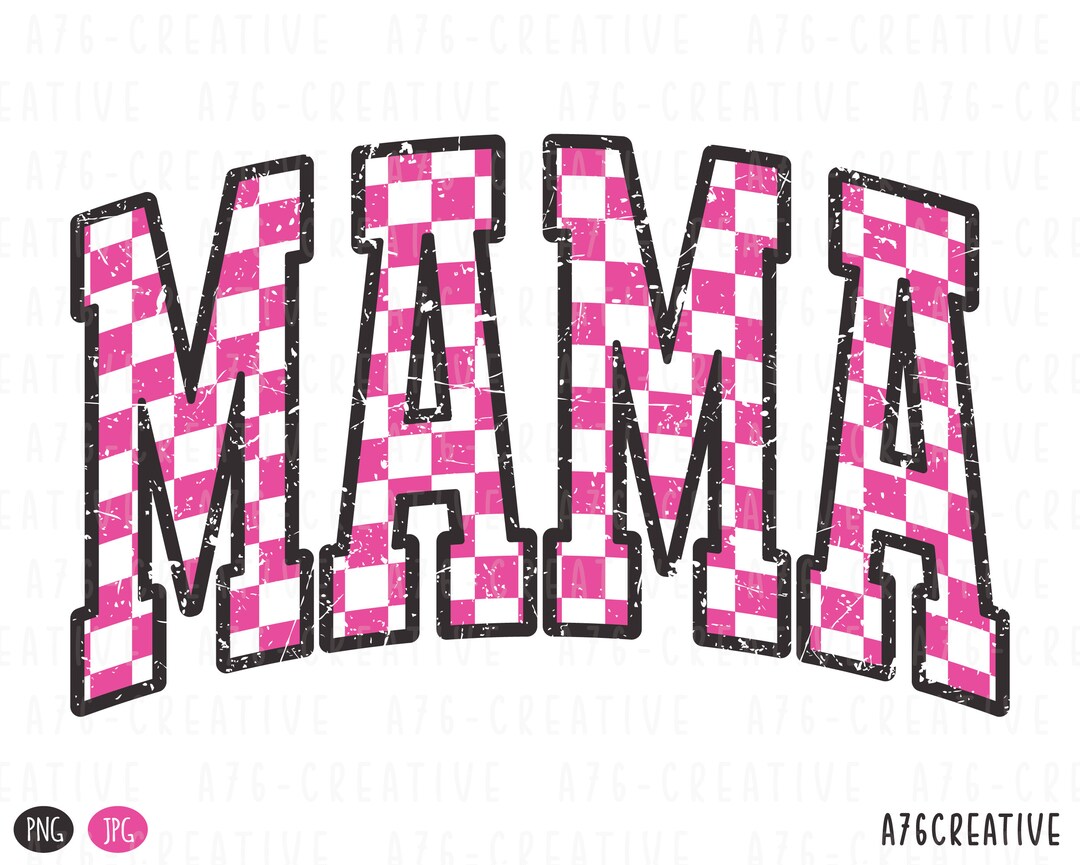 Retro Checkered Mama Png Instant Download, Checkered Mama Shirt, Mama ...