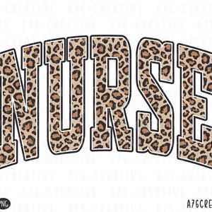 Leopard Print Nurse Design: Retro Style SVG PNG (digital Download) - Etsy