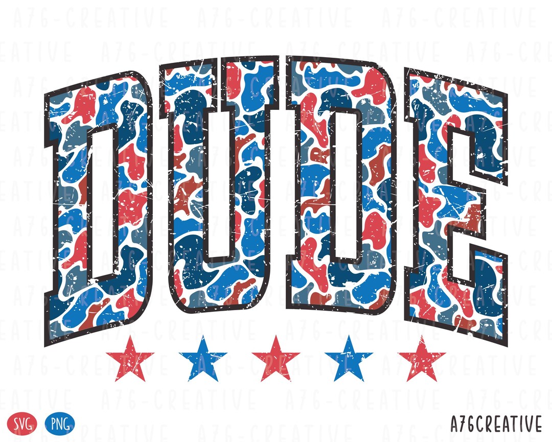 Retro Camo American Dude Star Png, Camouflage Dude, Dude Camo, 4th of ...
