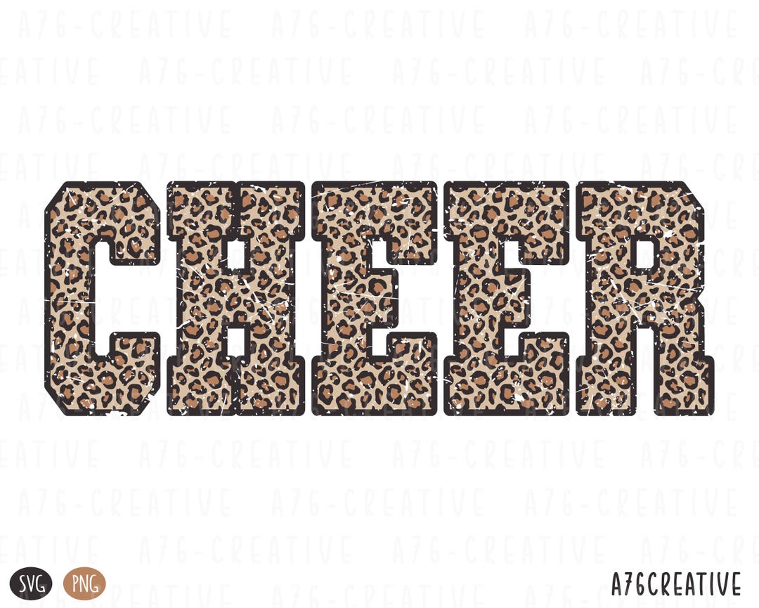 Cheer Leopard Print Sublimation Design: Cheetah Cheer Shirt Sublimation ...