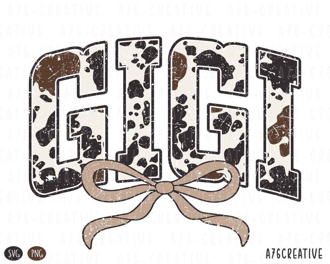 Retro Gigi Coquette Cow Print Design , Grandma Shirt , Retry Style ...