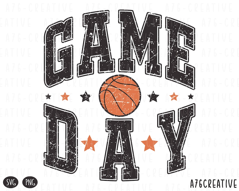 Retro Varsity Game Day Basketball Png Instant Download, Varsity Game ...
