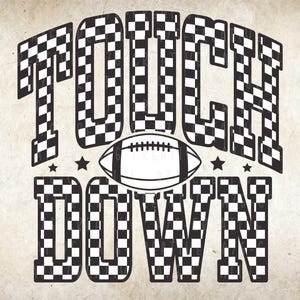 Touchdown Checkered Png Svg, Checkered Touchdown, Football Shirt ...