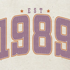 Retro Est 1989 Design: Distressed SVG & PNG (digital Download) - Etsy