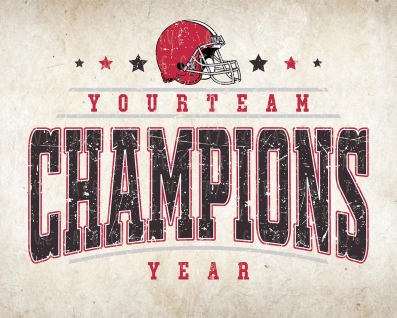 Personalized Football Champions SVG PNG: Custom Team Design (custom ...