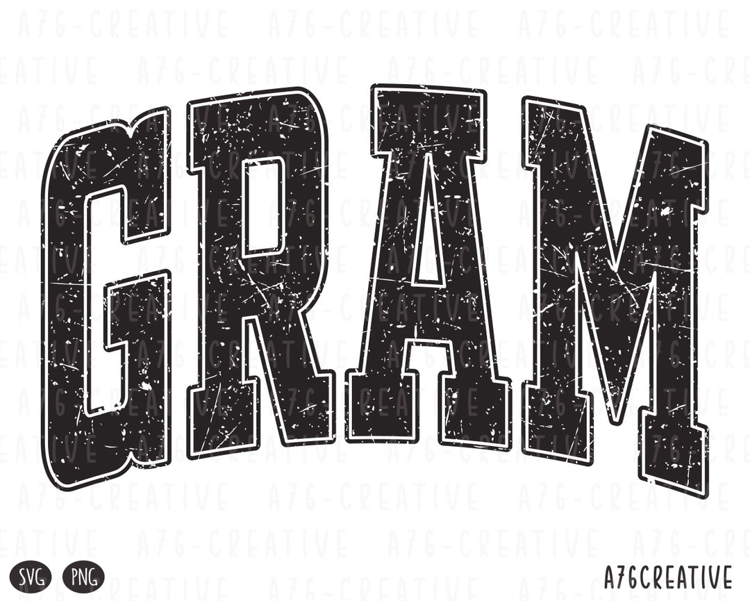 Retro Gram Png Svg, Gradma Png, Vintage Gram Varsity Sublimation Shirt ...