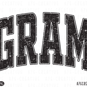 Retro Gram Png Svg, Gradma Png, Vintage Gram Varsity Sublimation Shirt ...