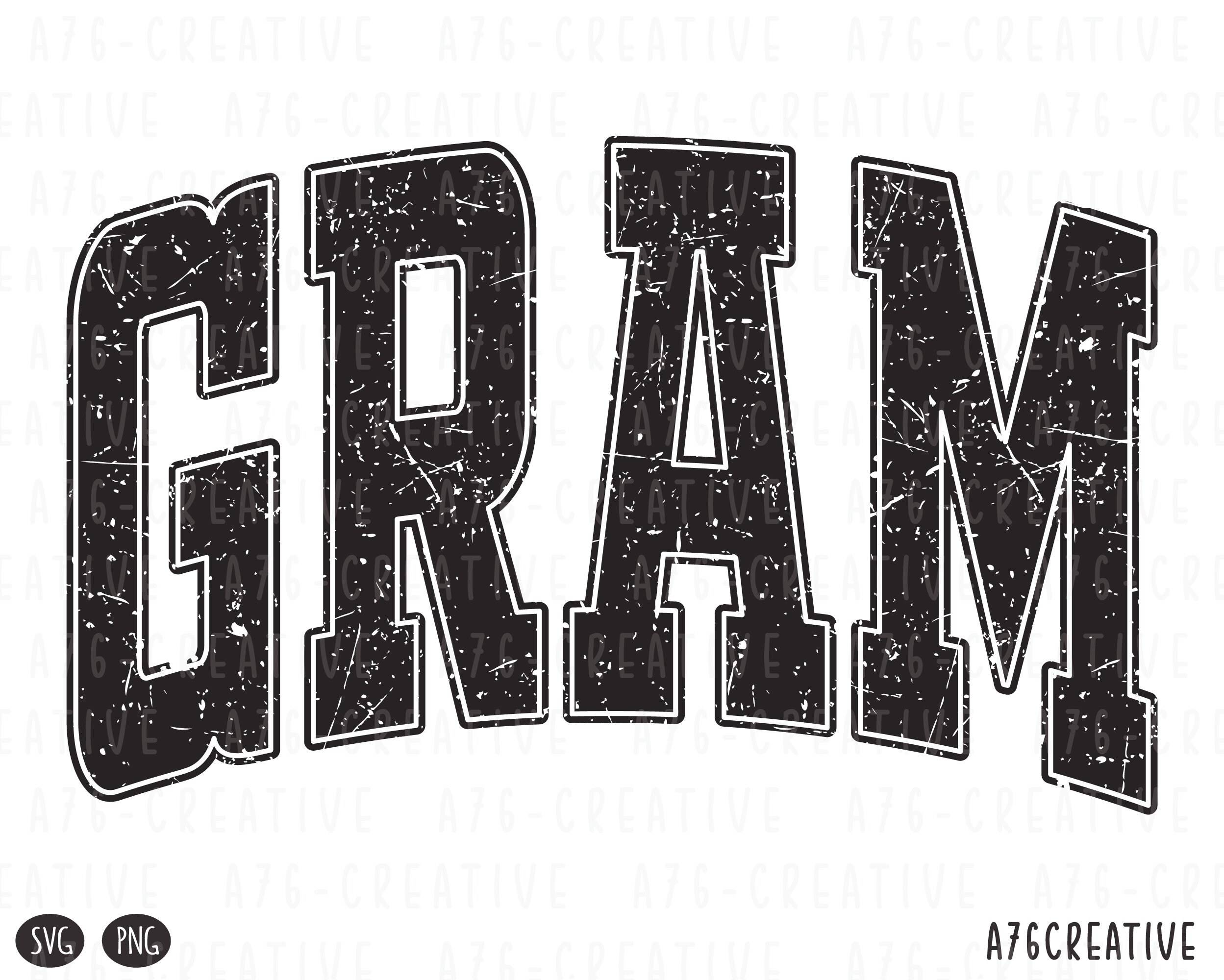 Retro Gram Png Svg, Gradma Png, Vintage Gram Varsity Sublimation Shirt ...