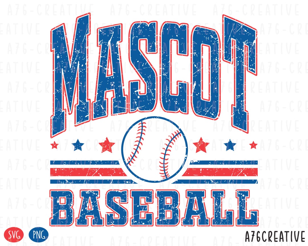 Personalized Baseball Mascot SVG PNG: Retro Varsity Team Design (custom ...