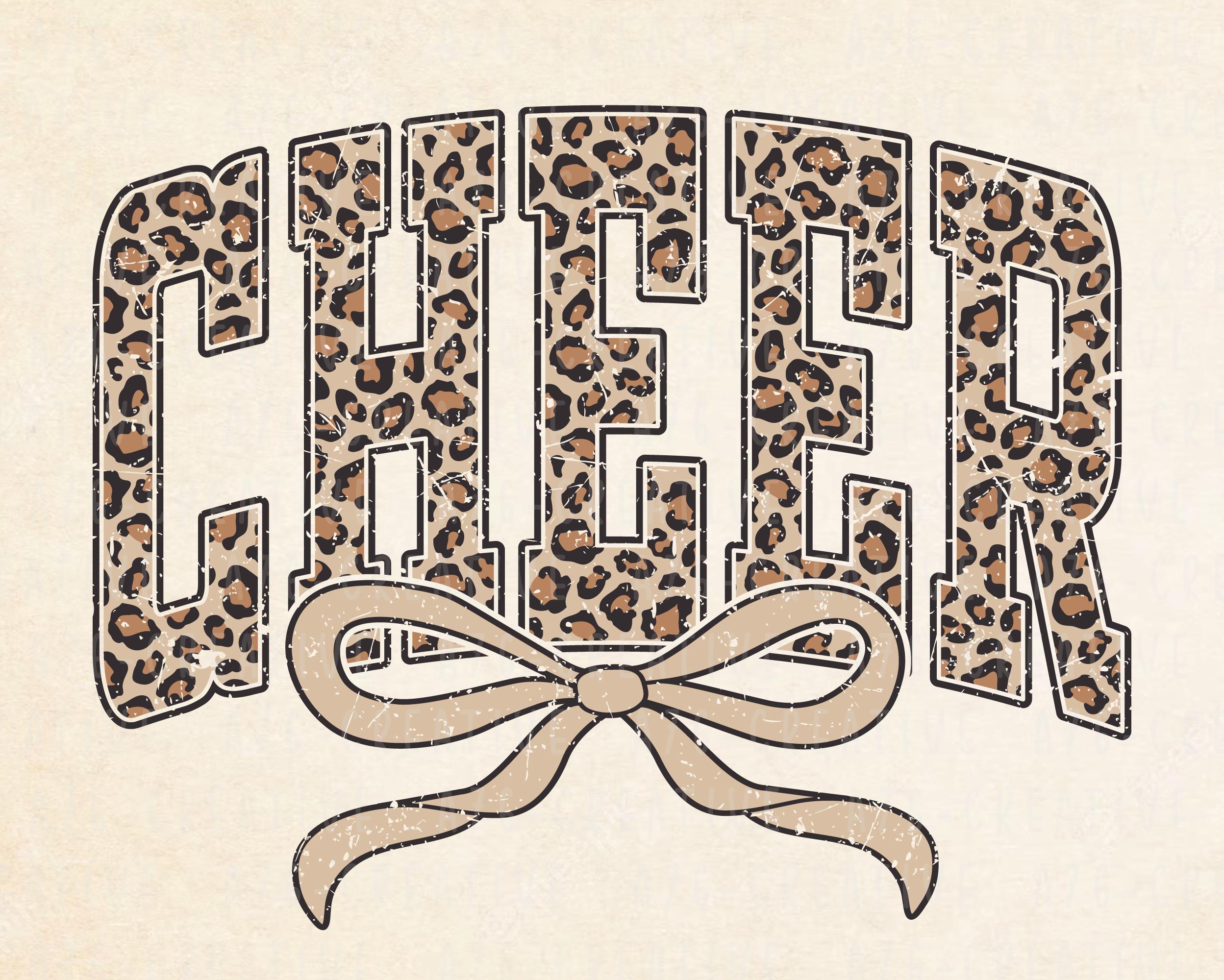 Leopard Cheer Coquette Design: Retro Sublimation (SVG & PNG) - Etsy