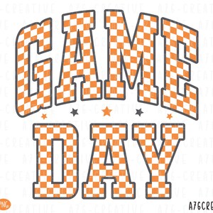 Checkered Game Day Design: Retro Football Shirt (SVG & PNG) - Etsy