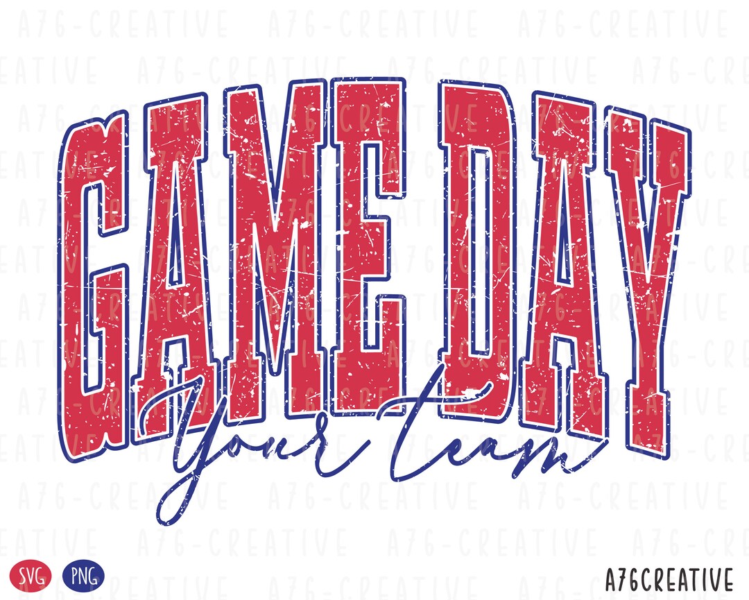 Personalized Game Day Your Team Custom Work Svg Png, Retro Cursive Team ...