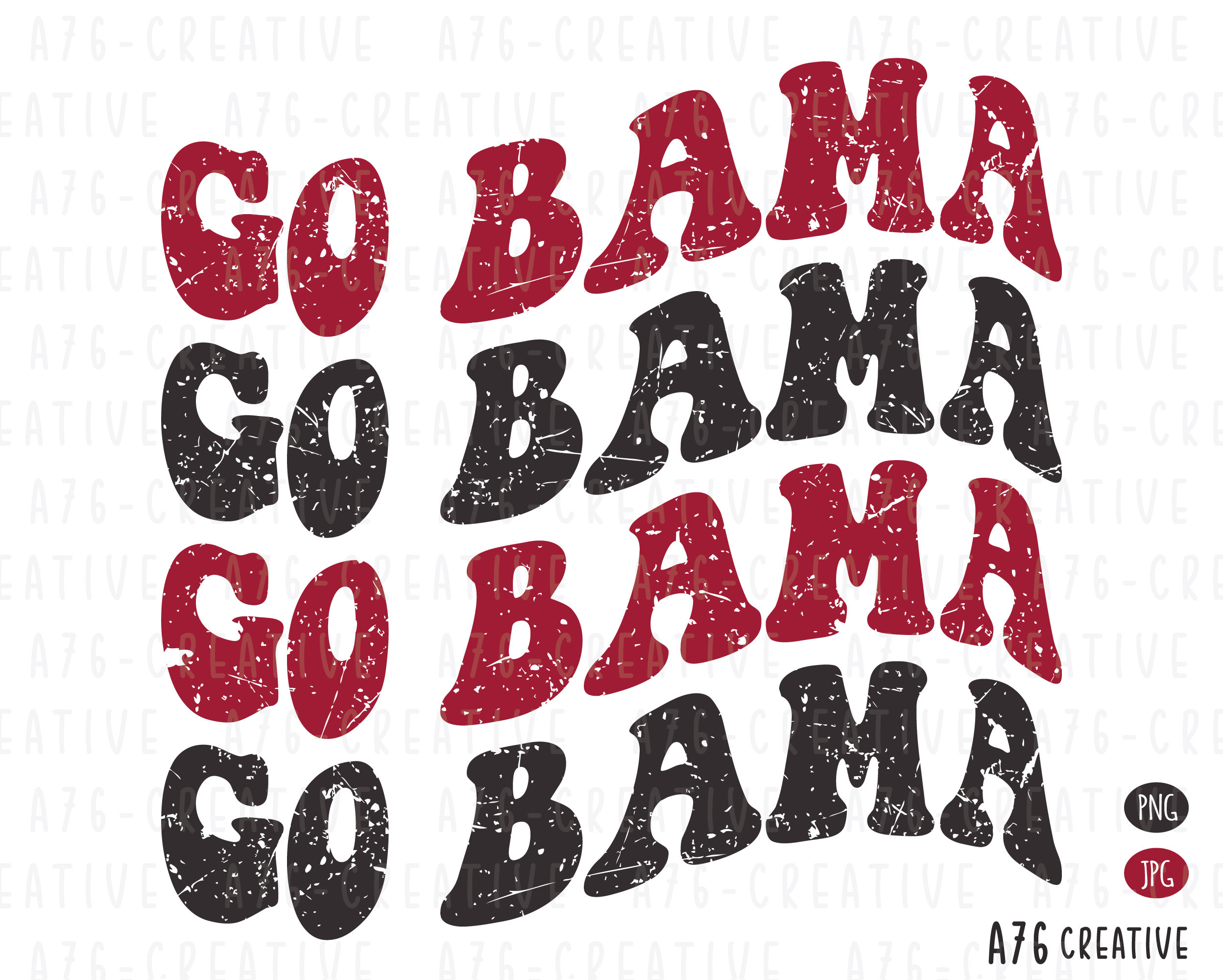 Retro Groovy Go Bama Png Alabama Png Go Bama Png Football - Etsy