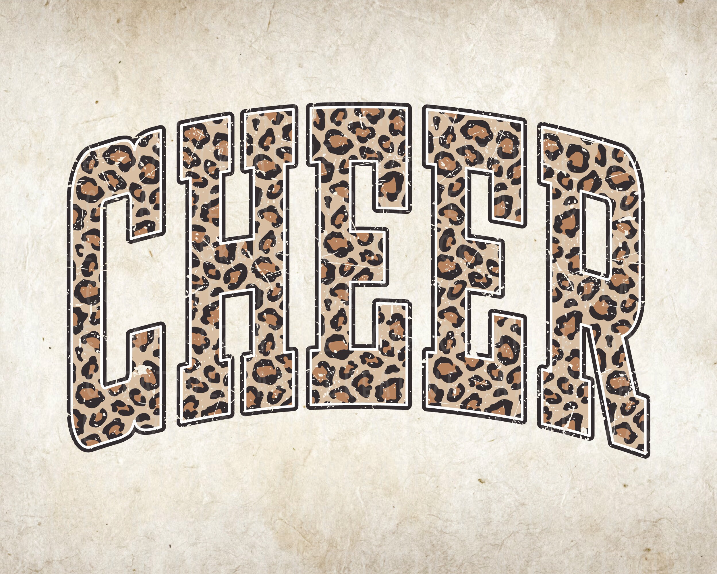 Retro Cheer Leopard Print: Varsity Design (SVG & PNG) - Etsy