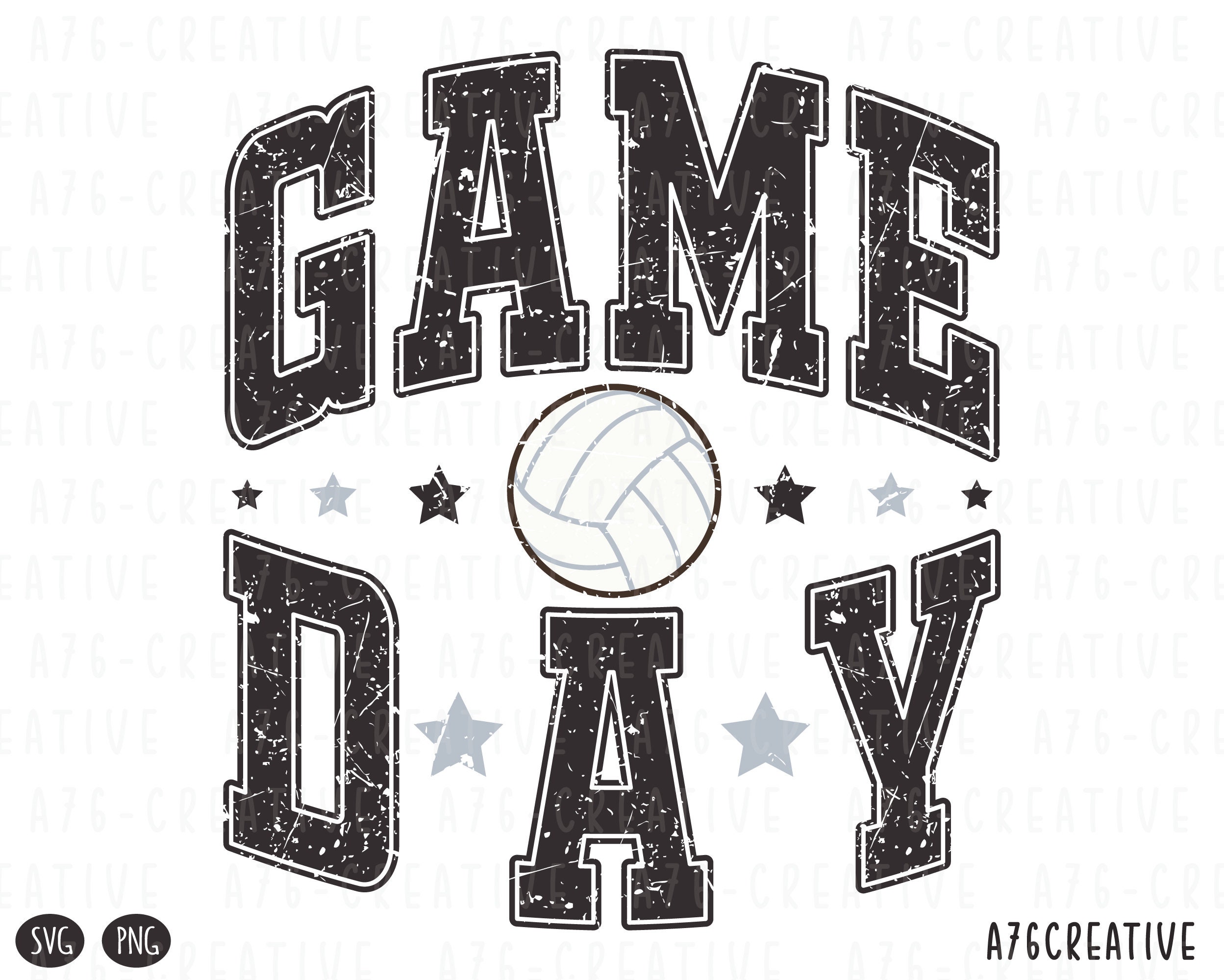 Retro Varsity Volleyball Game Day Png Instant Download - Etsy