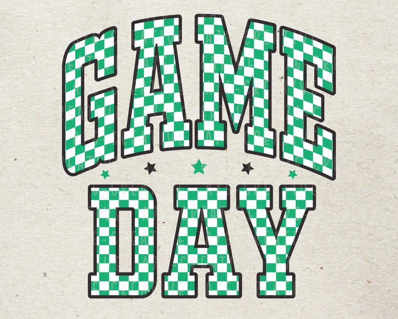 Checkered Game Day Design: Retro Sport Shirt (SVG & PNG) - Etsy