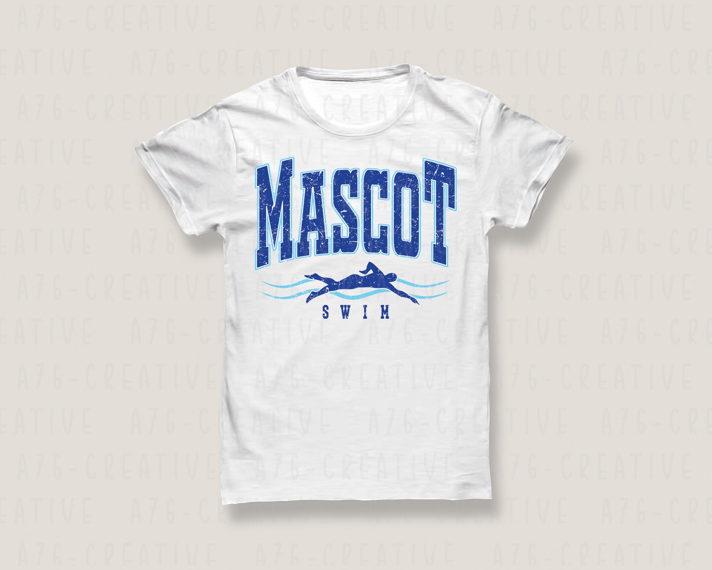 Personalized Swim Team Mascot: Custom Retro Design (SVG & PNG) - Etsy