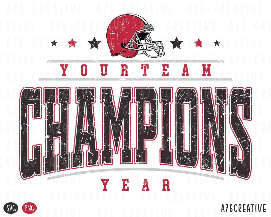 Personalized Football Champions SVG PNG: Custom Team Design (custom ...