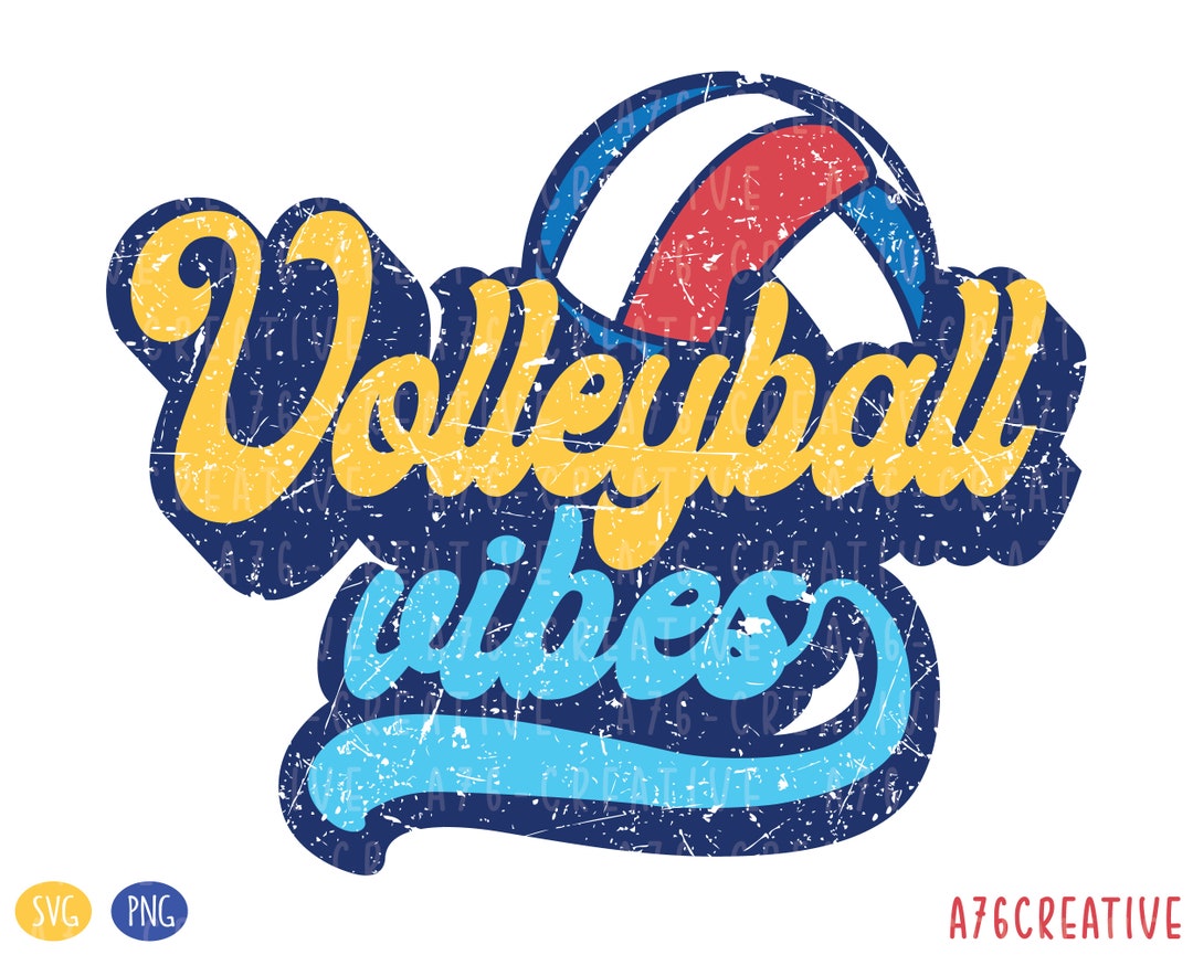 Retro Volleyball Vibes SVG PNG: Game Day Sublimation (digital Download ...