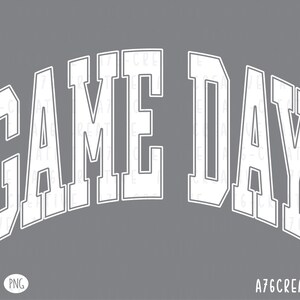 Retro Varsity Game Day SVG PNG: Black and White Design (digital ...
