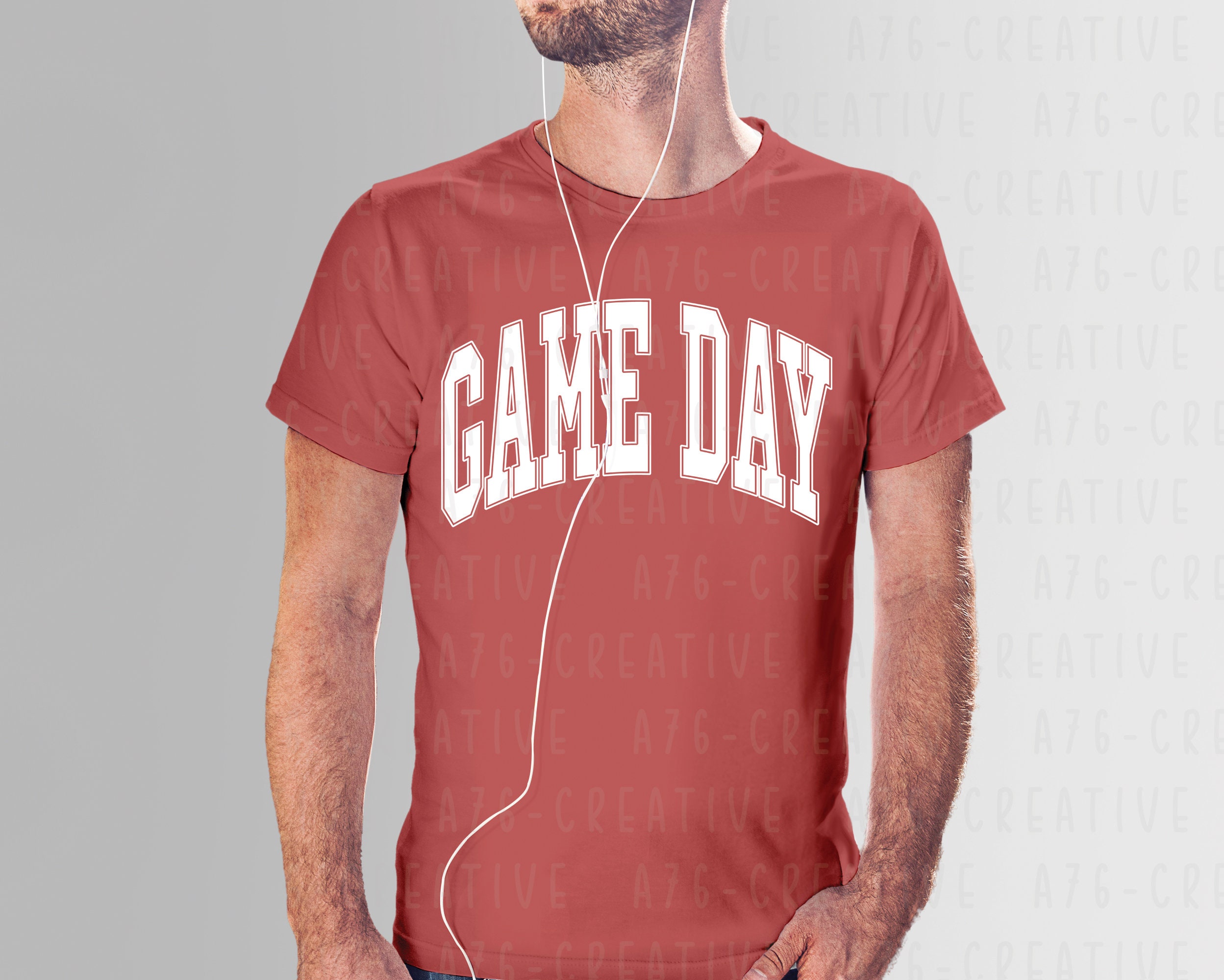 Retro Varsity Game Day SVG PNG: Black and White Design (digital ...