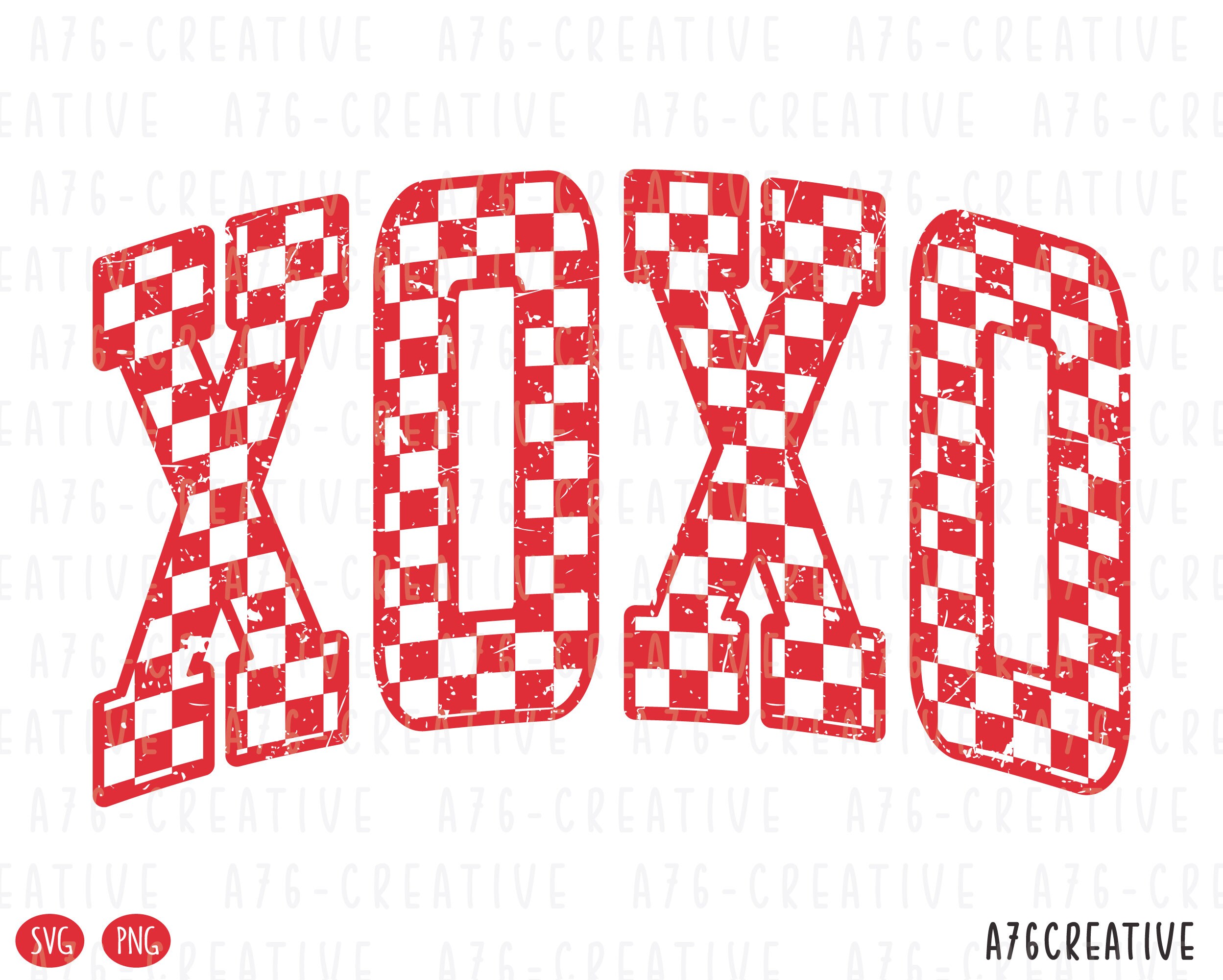 Retro Checkered XOXO Valentines Png Svg, Checkered Valentines Shirt ...