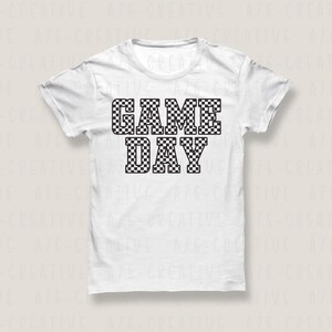 Retro Checkered Game Day Png Instant Download, Checkered Game Day Shirt, Game Day Checkered ...