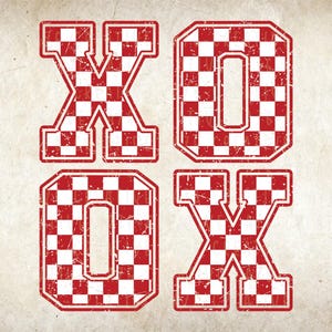 Retro Checkered XOXO Valentines Png Svg, Checkered Valentines Shirt ...