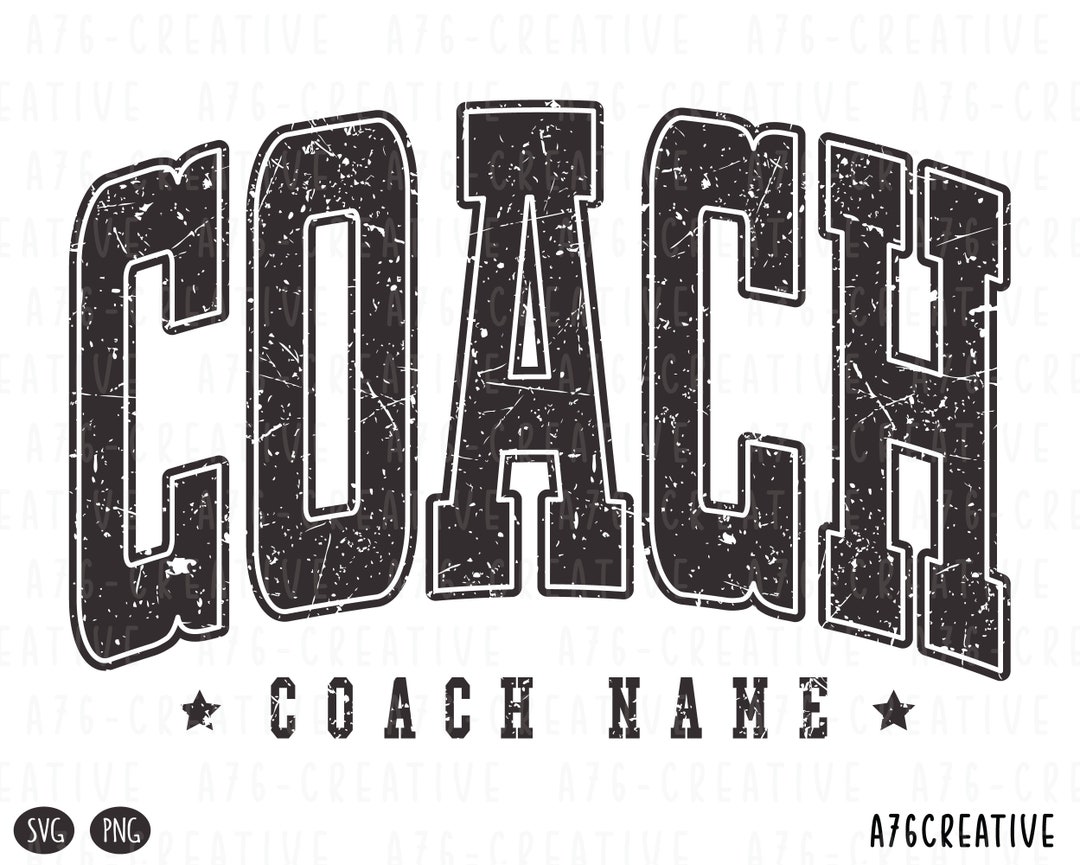 Personalized Coach Name Custom Work Order, Varsity Coach Name Custom ...