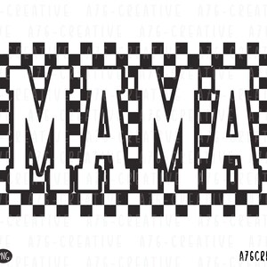 Retro Checkered Mama PNG Instant Download, Checkered Mama SVG ...