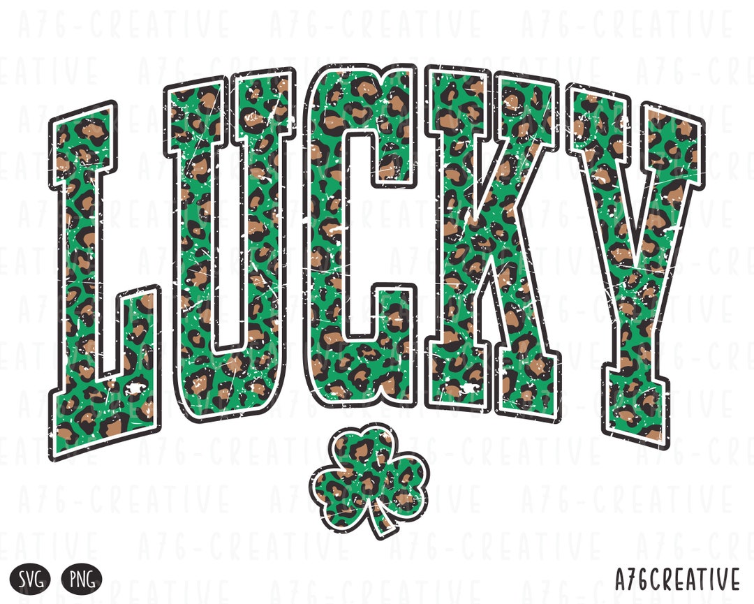 Retro Varsity Lucky Leopard Print Png Instant Download, Lucky Leopard ...