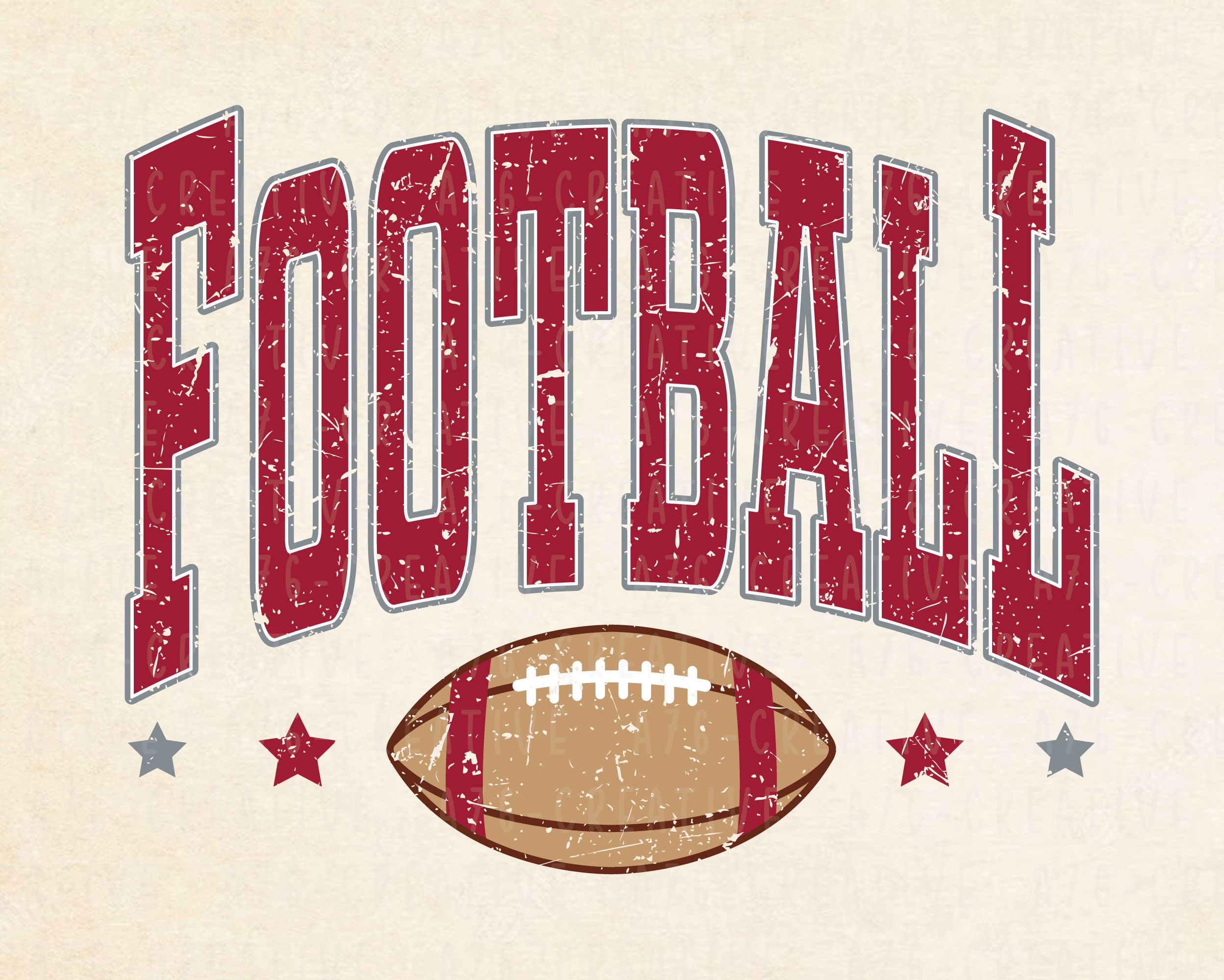 Retro Varsity Football Png Instant Download Distressed and - Etsy