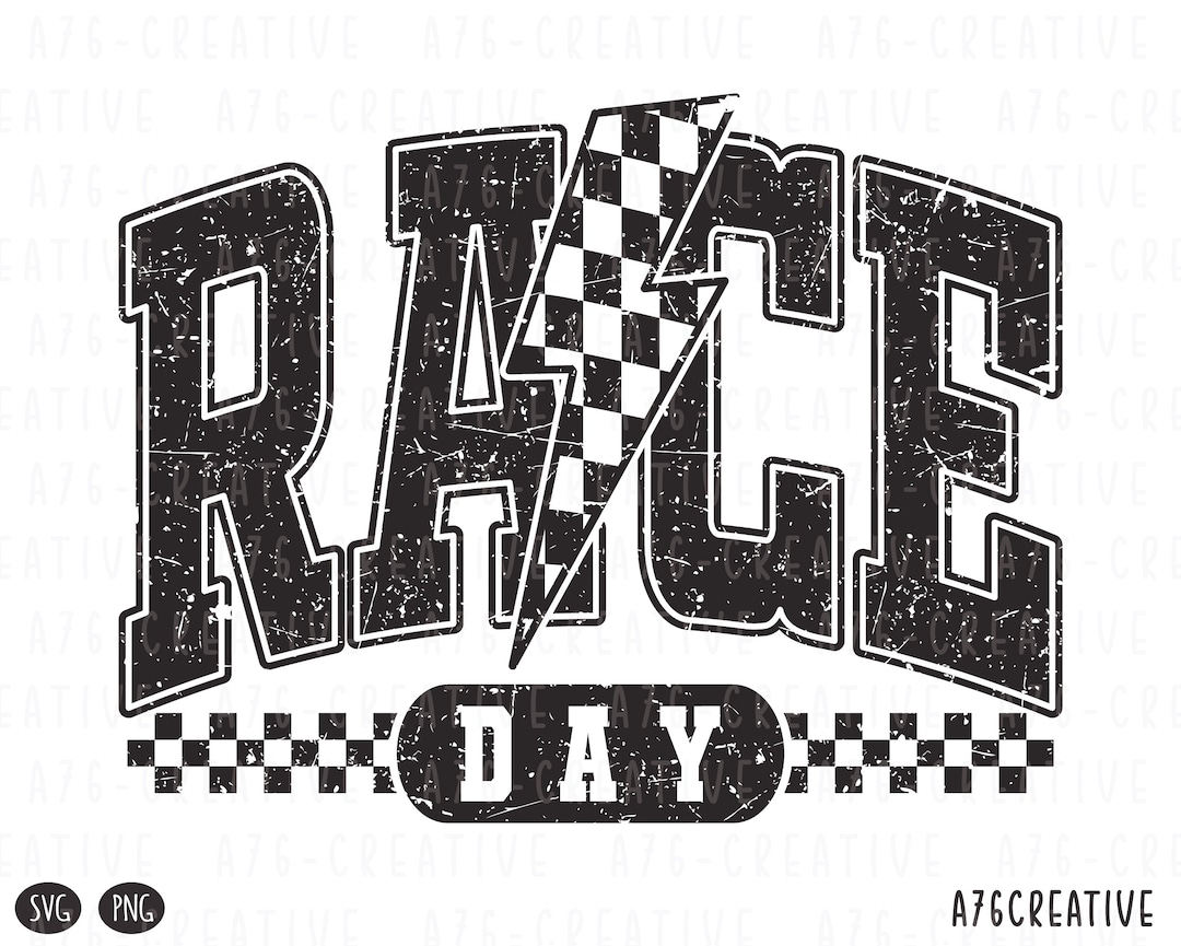 Race Day SVG, Race Day PNG, Retro Race Day Svg Png, Game Day, Race Day ...