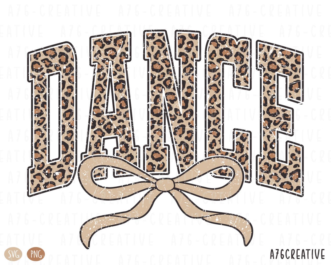 Leopard Dance Coquette Design: Retro PNG SVG Files (digital Download - Etsy