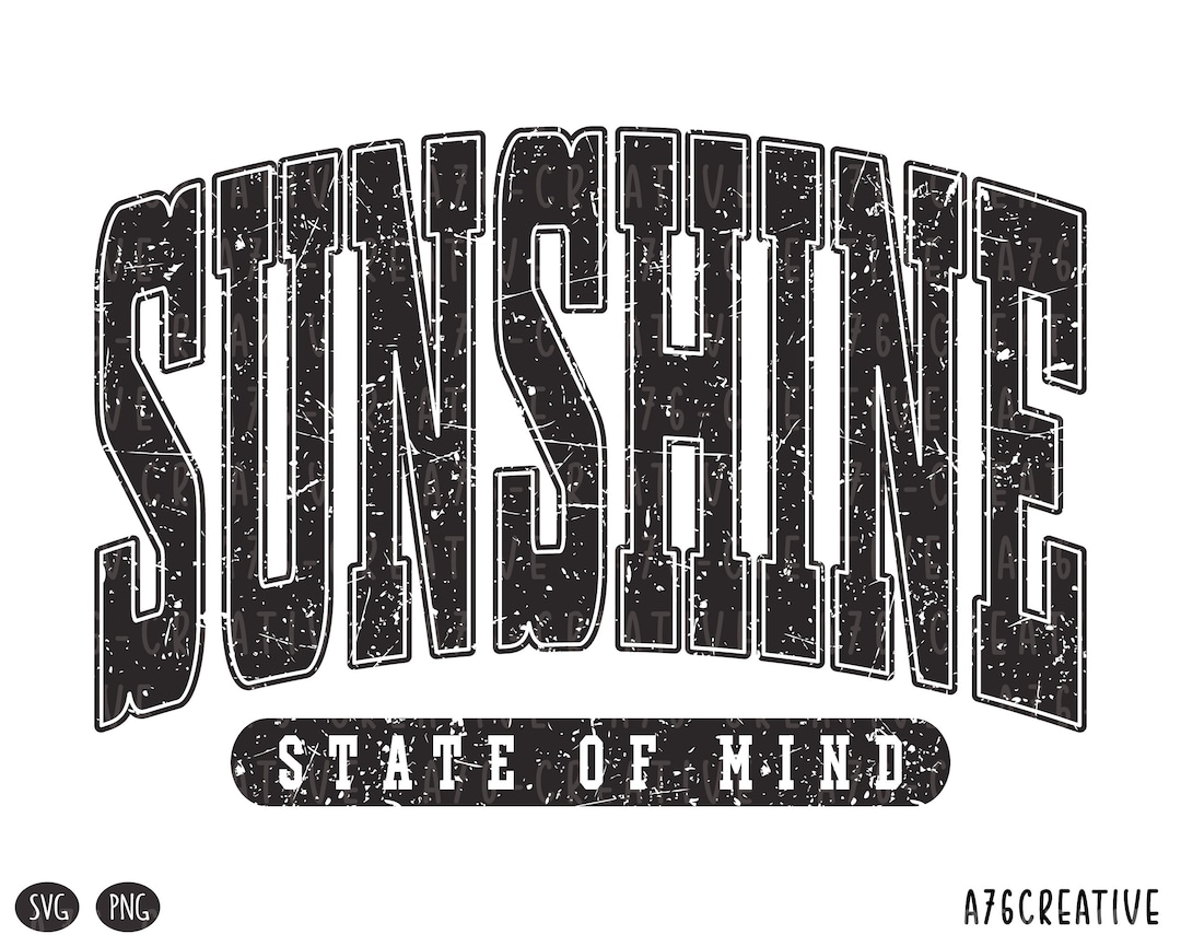 Sunshine State of Mind PNG, Sunshine State of Mind SVG, Trendy Summer, Summer Shirt, Retro ...
