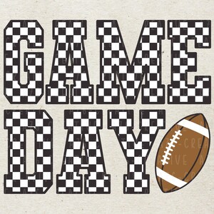 Retro Checkered Game Day Png Svg, Checkered Game Day Shirt, Football ...