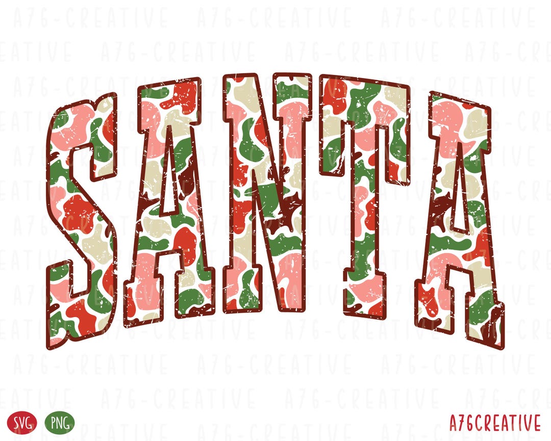 Camo Santa Png , Santa Camouflage , Santa Camo Svg , Christmas Santa ...