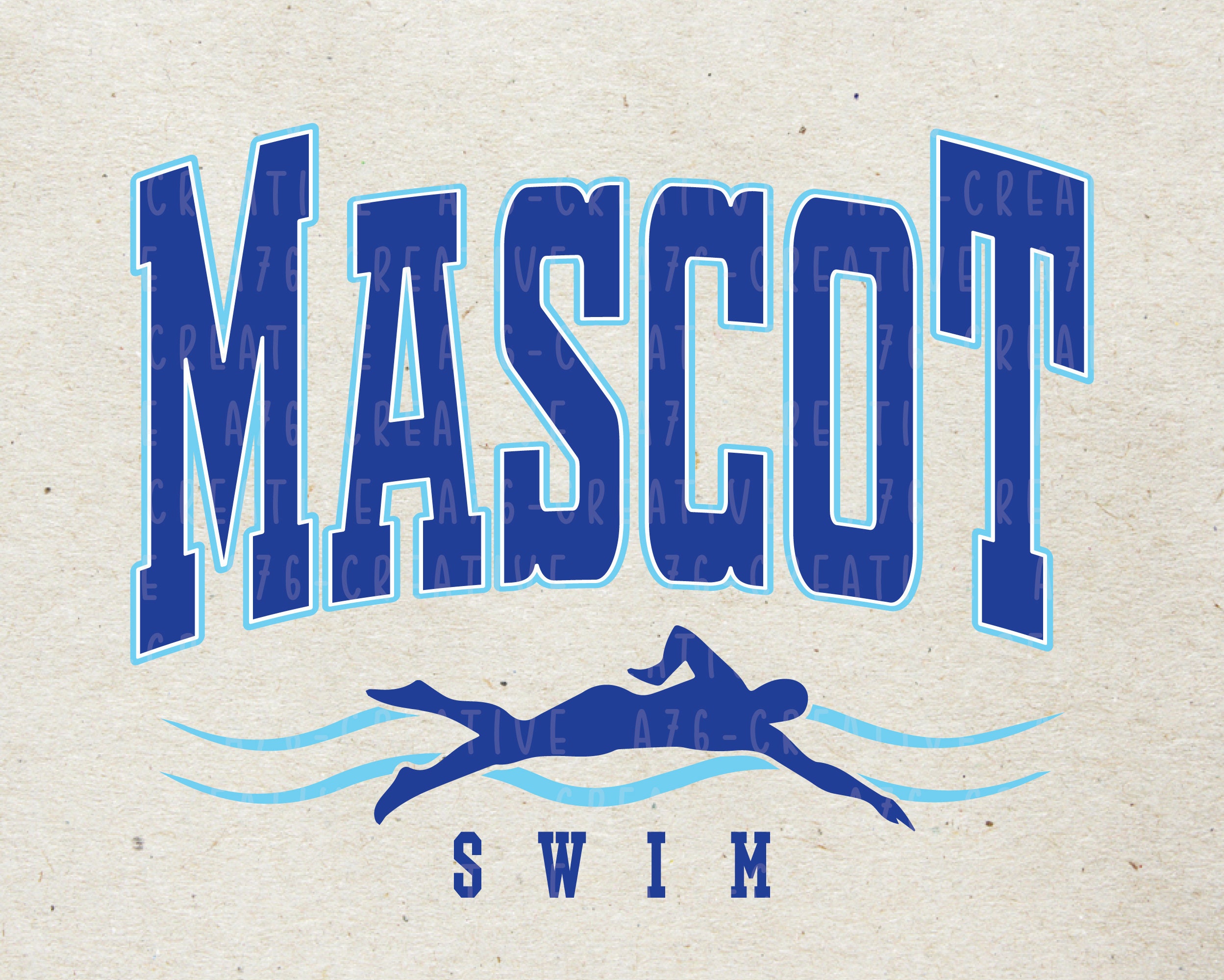 Personalized Swim Team Mascot: Custom Retro Design (SVG & PNG) - Etsy