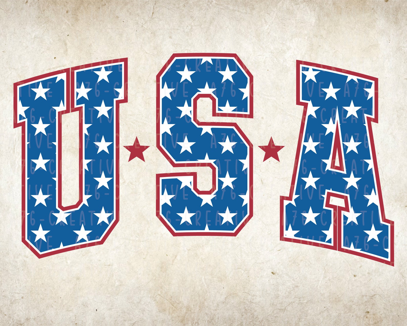 Retro USA Star Varsity Design: 4th of July PNG SVG (digital Download ...