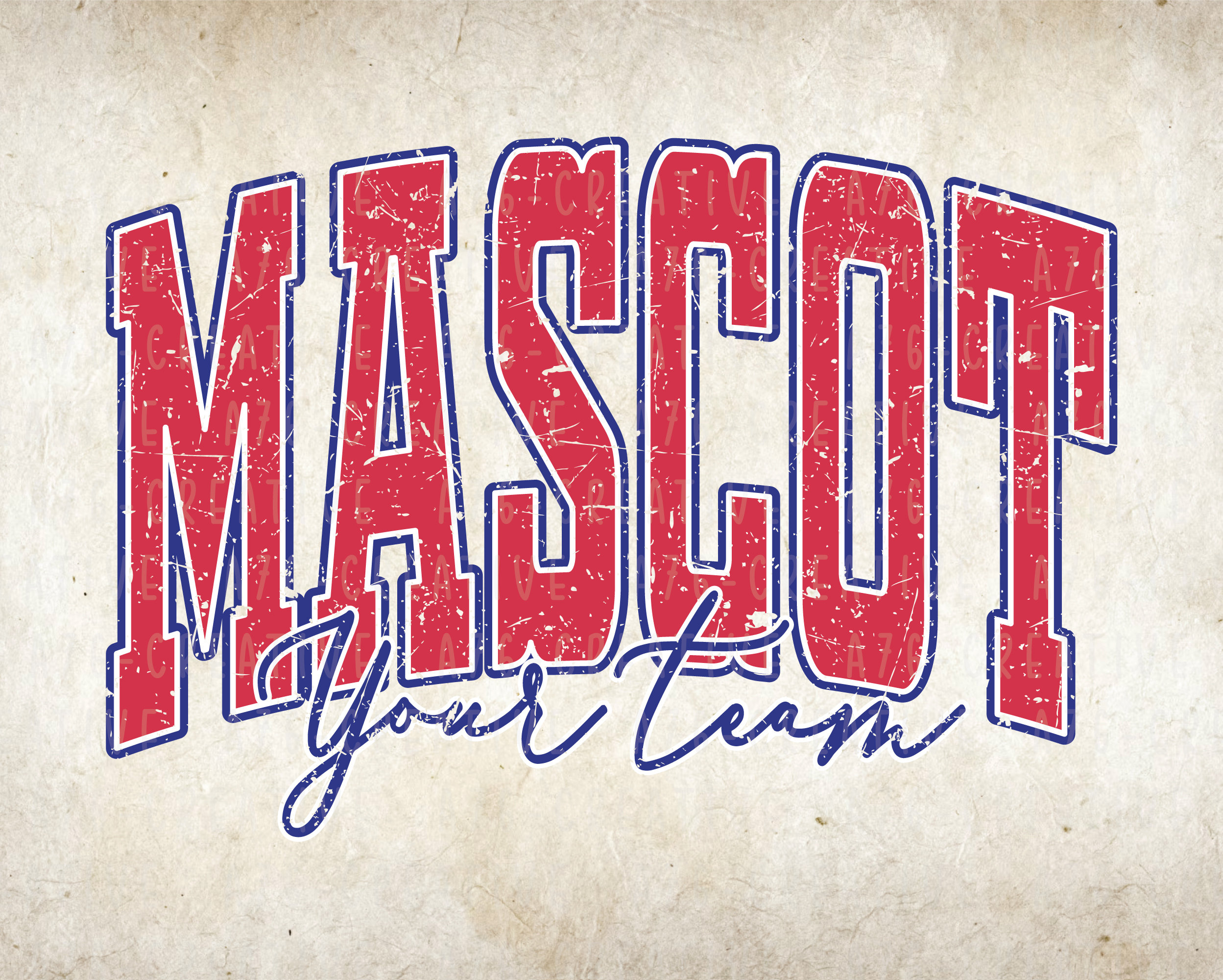 Custom Mascot Team Design: Retro Varsity Font (SVG & PNG) - Etsy