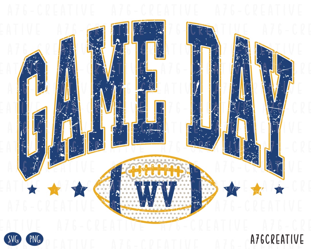 Retro Varsity Game Day Png Instant Download, Game Day Svg, Distressed ...