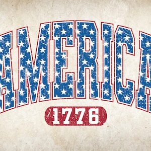 Retro America 1776 PNG SVG: 4th of July Design (digital Download) - Etsy