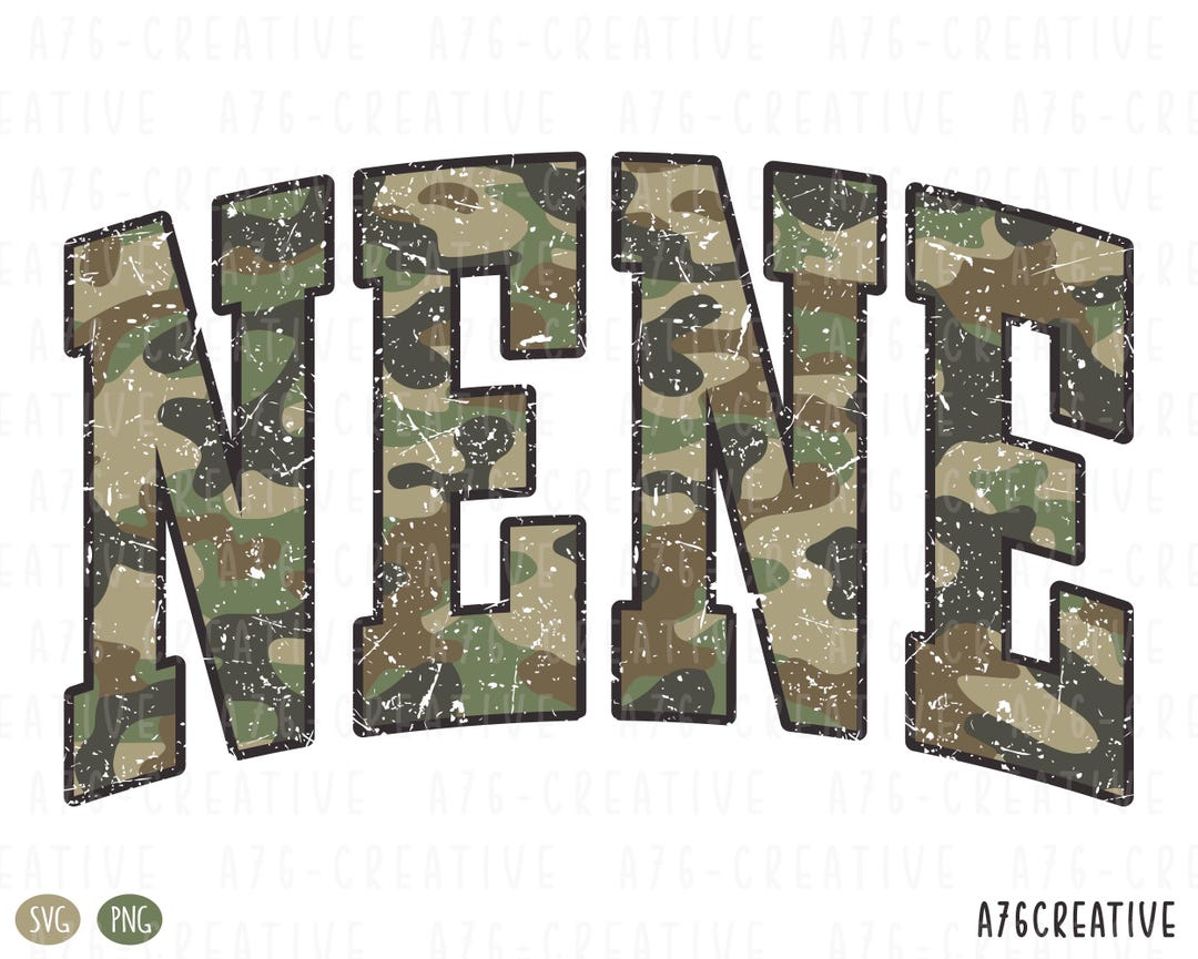 Retro Camo Nene Design: Sublimation Shirt (SVG & PNG) - Etsy