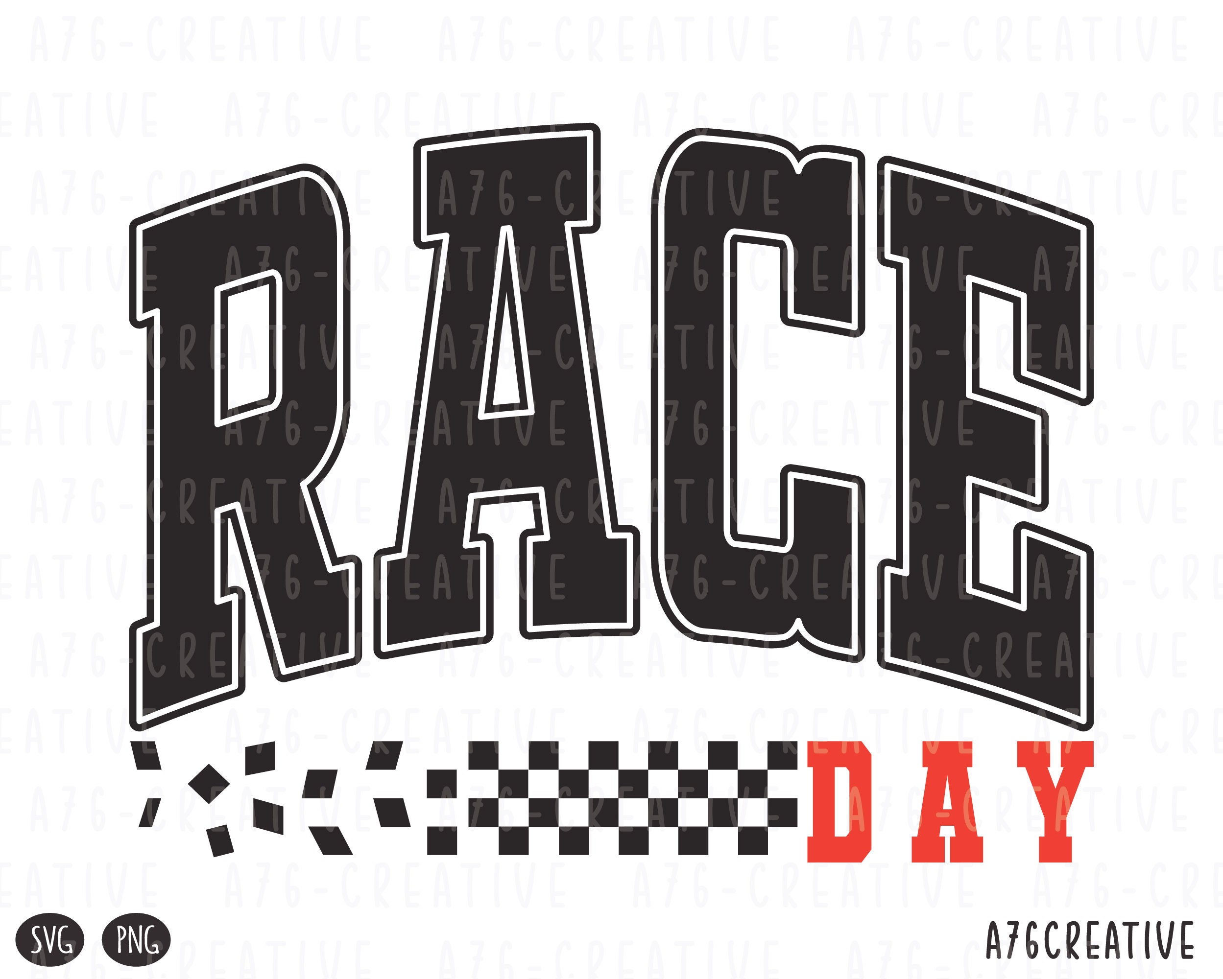 Retro Race Day SVG PNG: Distressed Design (digital Download) - Etsy