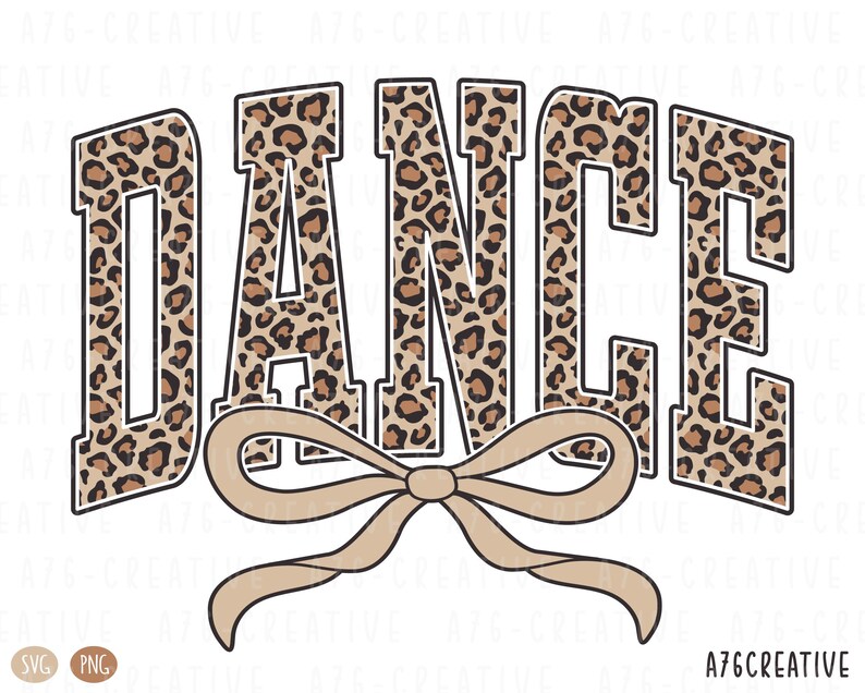 Leopard Dance Coquette Design: Retro PNG SVG Files (digital Download - Etsy