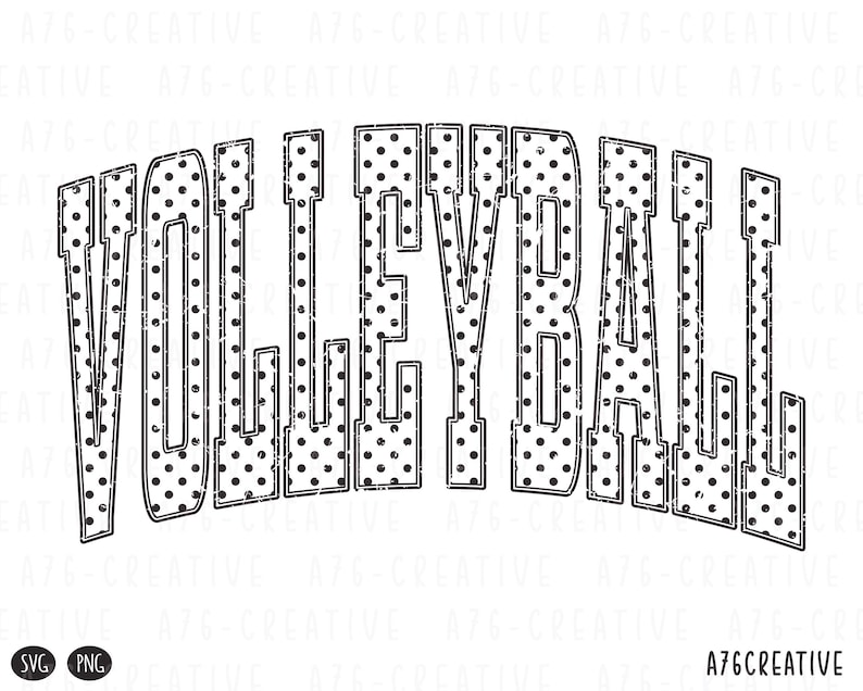 Polka Dot Print Volleyball PNG, Game Day Shirt Sublimation Design ...